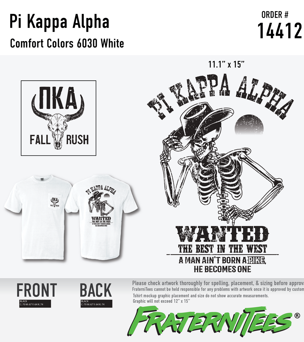 Pi Kappa Alpha - Skeleton Cowboy – FraterniTees | Custom Greek Apparel