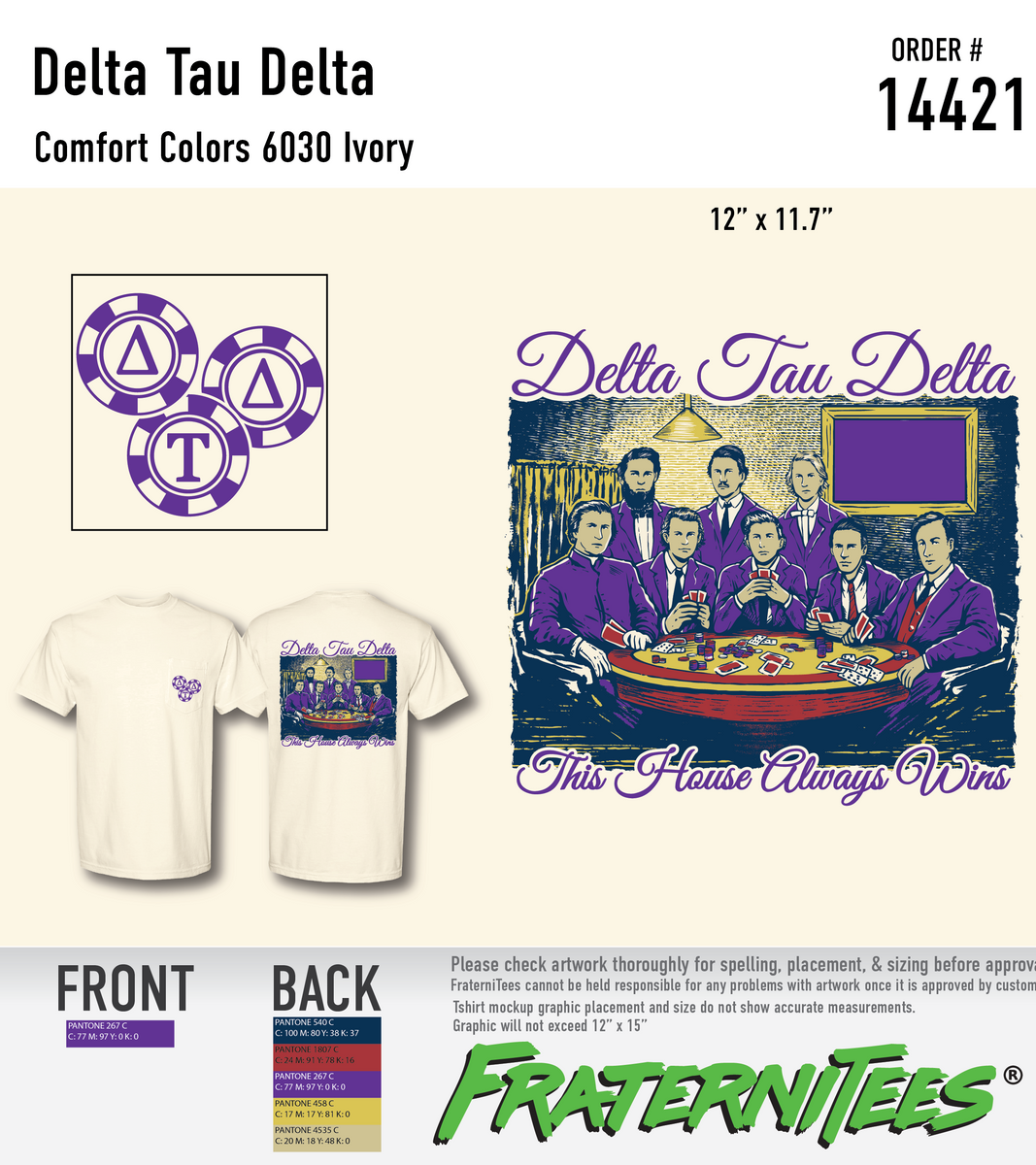 Delta Tau Delta - House Always Wins – FraterniTees | Custom Greek Apparel