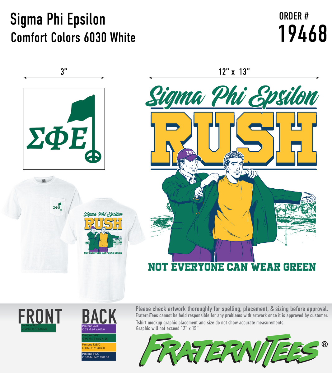 Sigma Phi Epsilon - Green Jacket – FraterniTees | Custom Greek Apparel