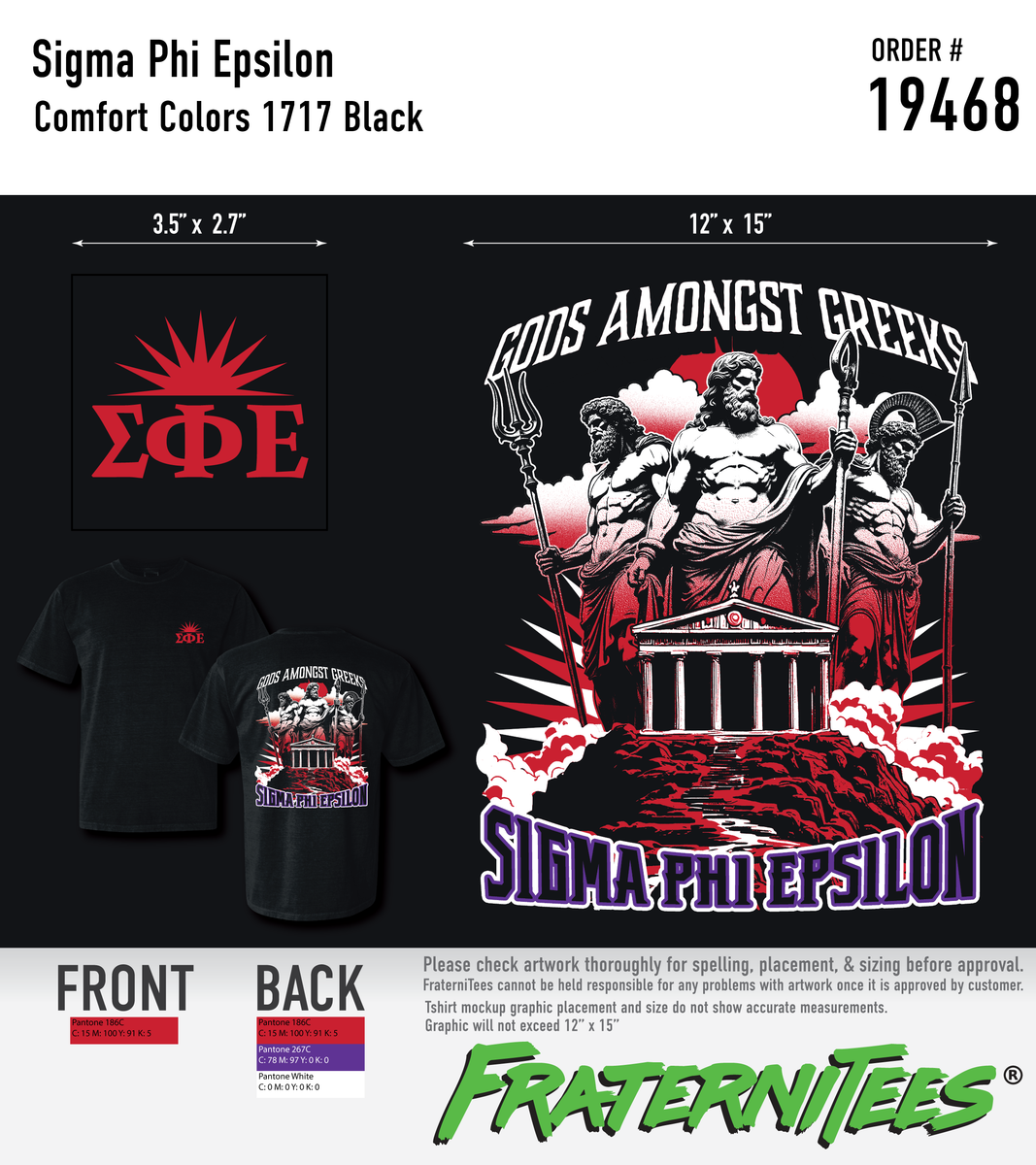 Sigma Phi Epsilon - Gods Amongst Greeks – FraterniTees | Custom Greek ...