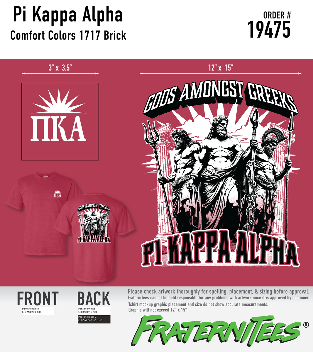 Pi Kappa Alpha - Gods Amongst Greeks – FraterniTees | Custom Greek Apparel